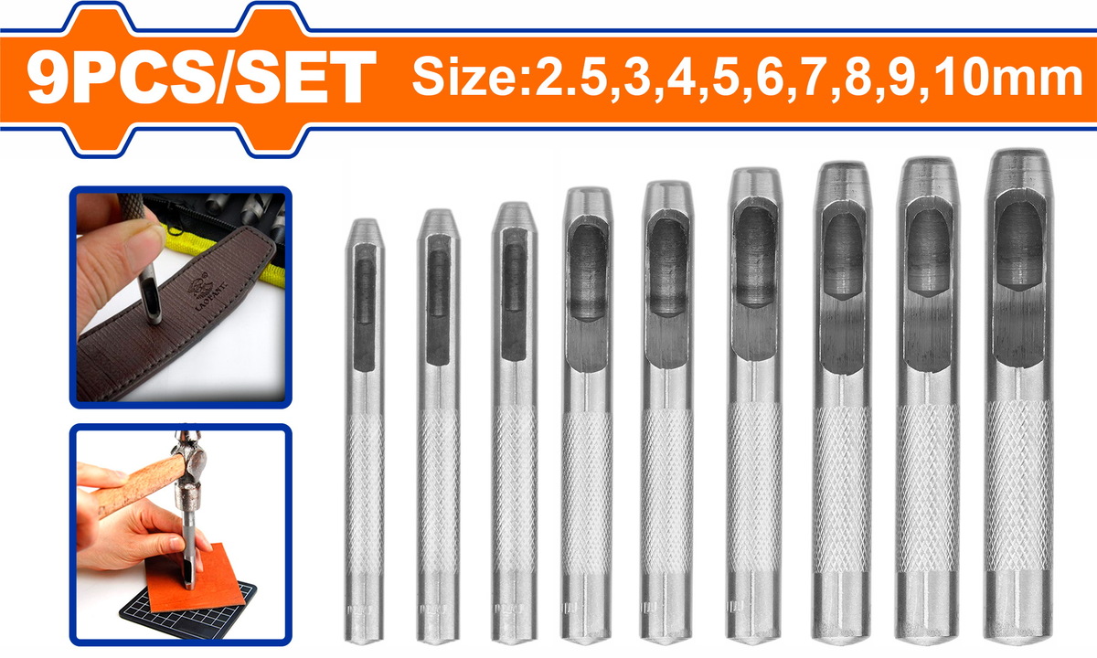 WADFOW 9 Pcs Hollow punch set (WCC7509) - Wadfow