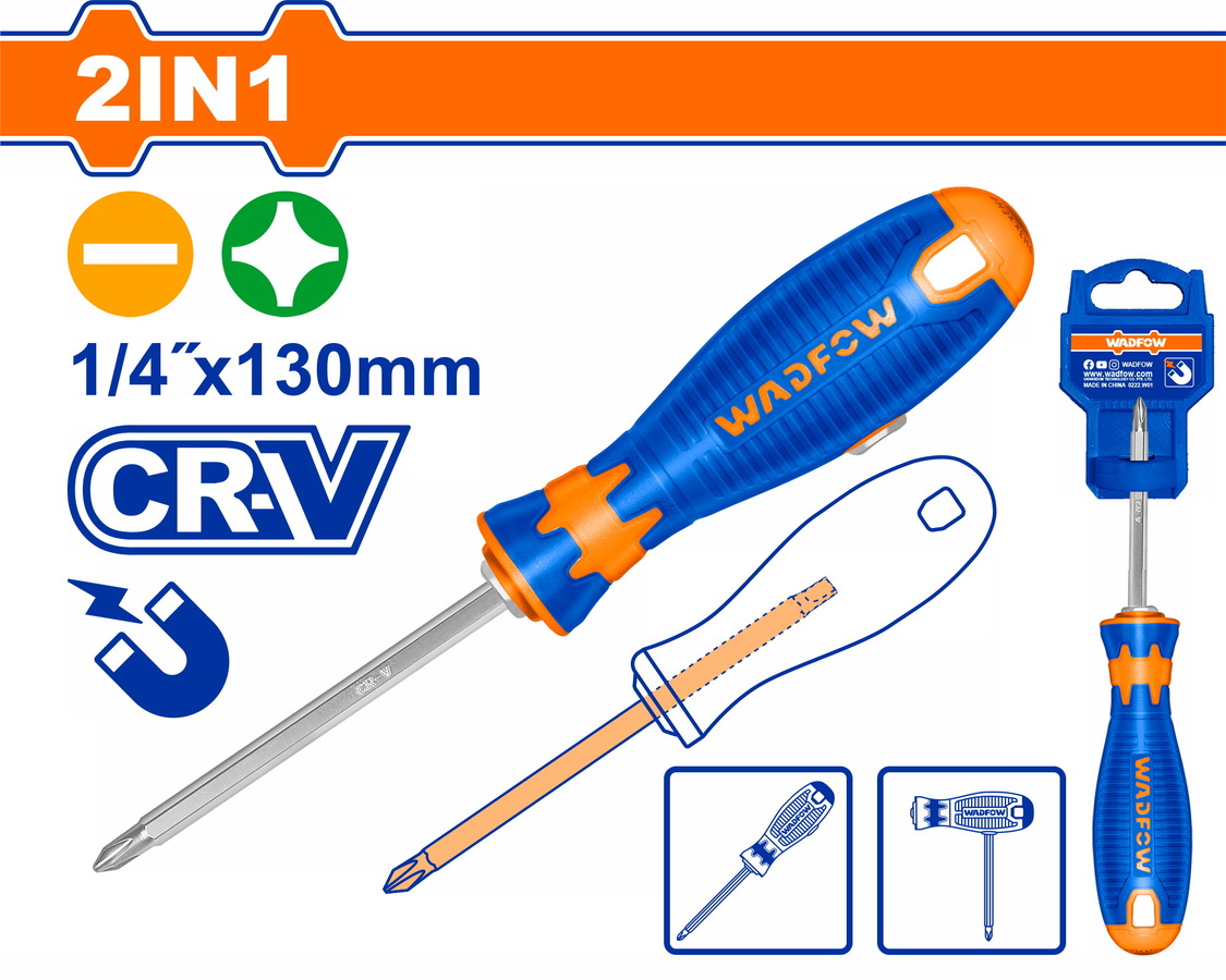 WADFOW 2 In 1 screwdriver set (WSS45M3) - Wadfow